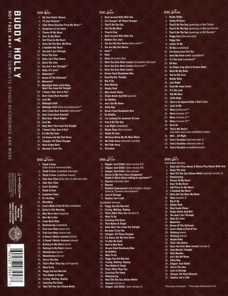 Buddy Holly – Not Fade Away ( 6 × CD BOX ) (rare now !) | Crazy Times Music