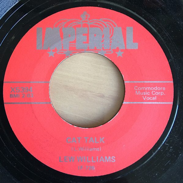 Lew Williams – Cat Talk ( Vinyl, 7″,Reissue ) Imperial – X5394 | Crazy ...